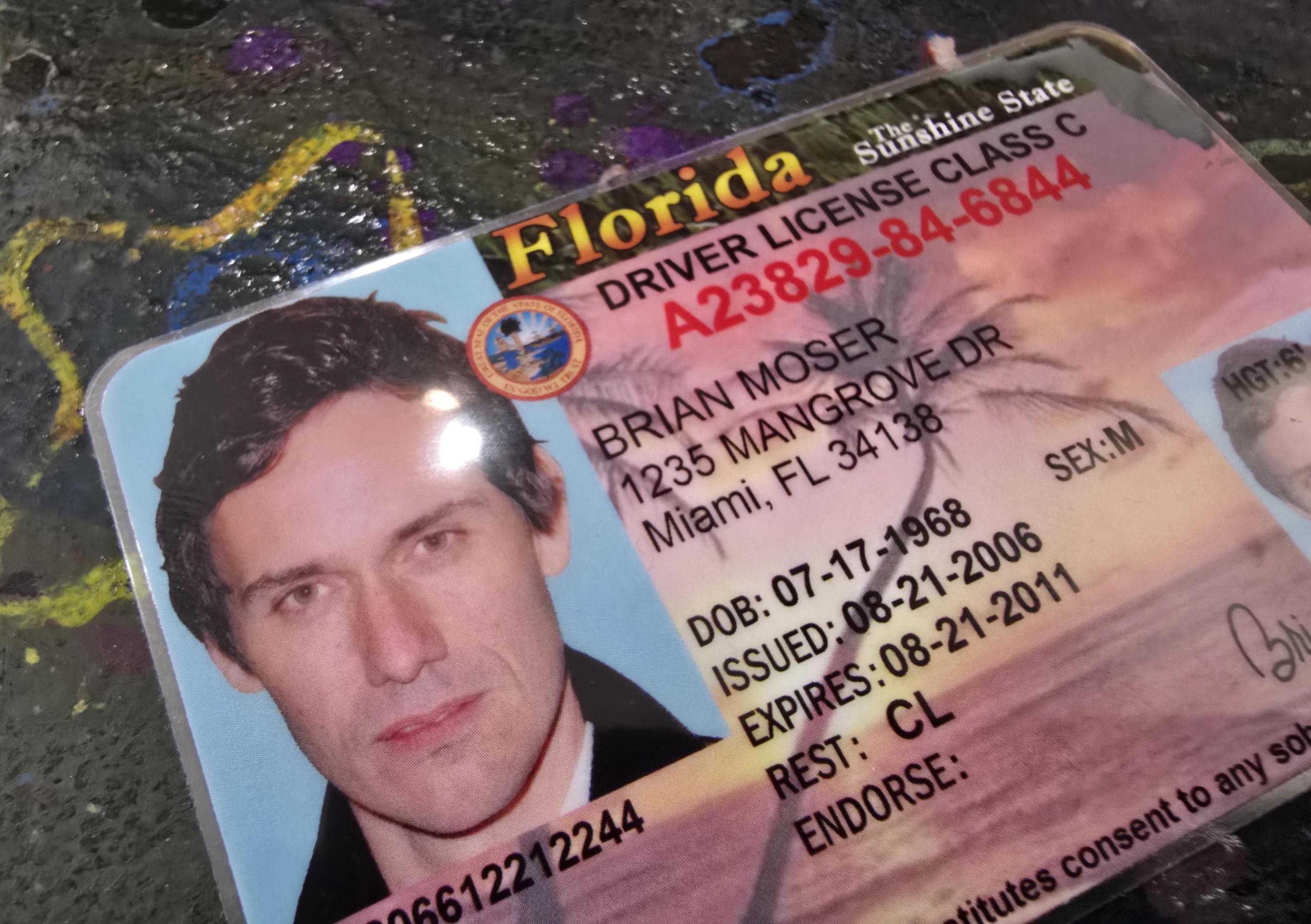 Dexter TV Series Brian Moser Ice Truck Killer Driver's License Cosplay ...