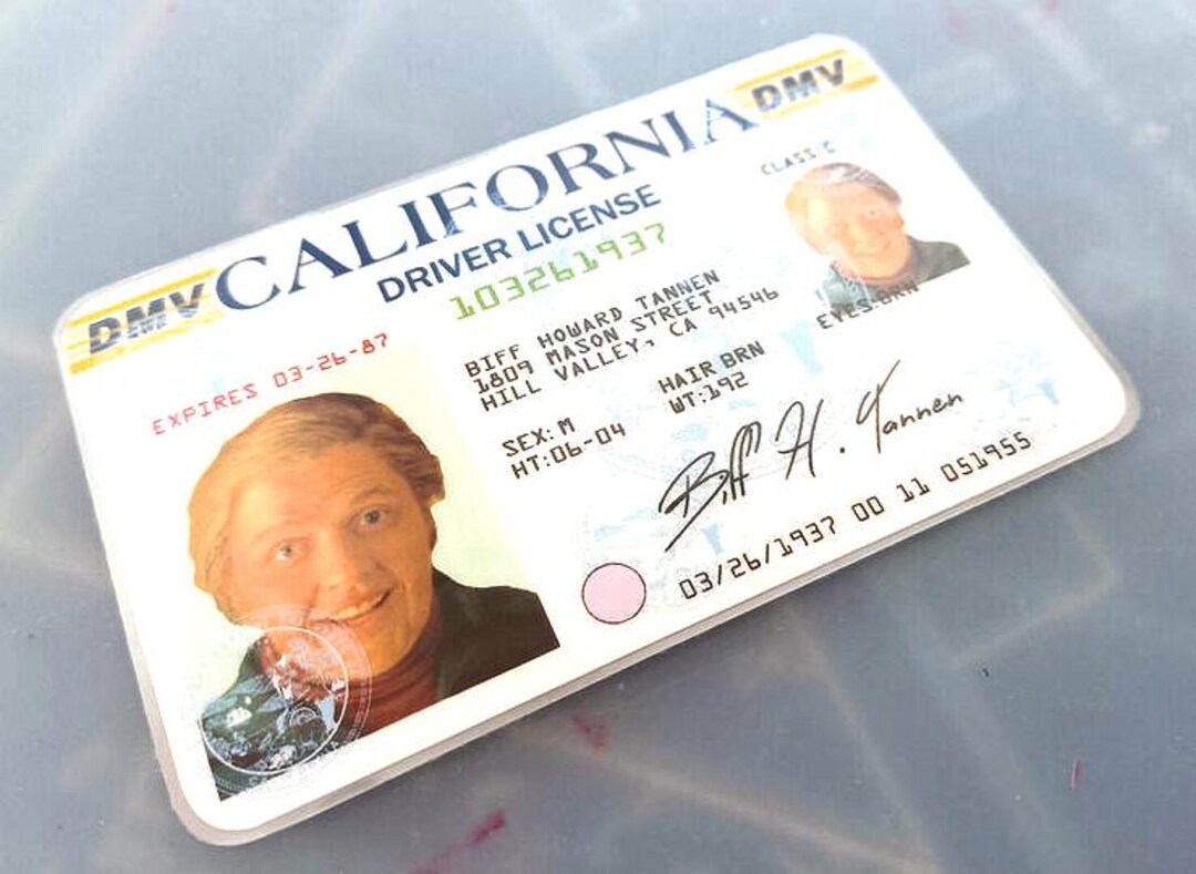 Back to the Future 3 Biff Tannen Alternative Reality 1985 Drivers ...