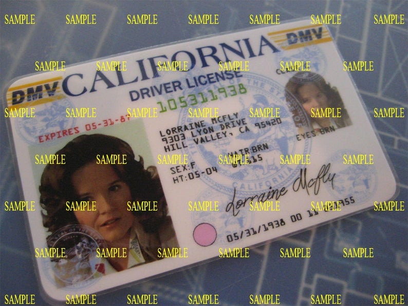 Back to the Future lorraine Mcfly new 1985 License - Etsy