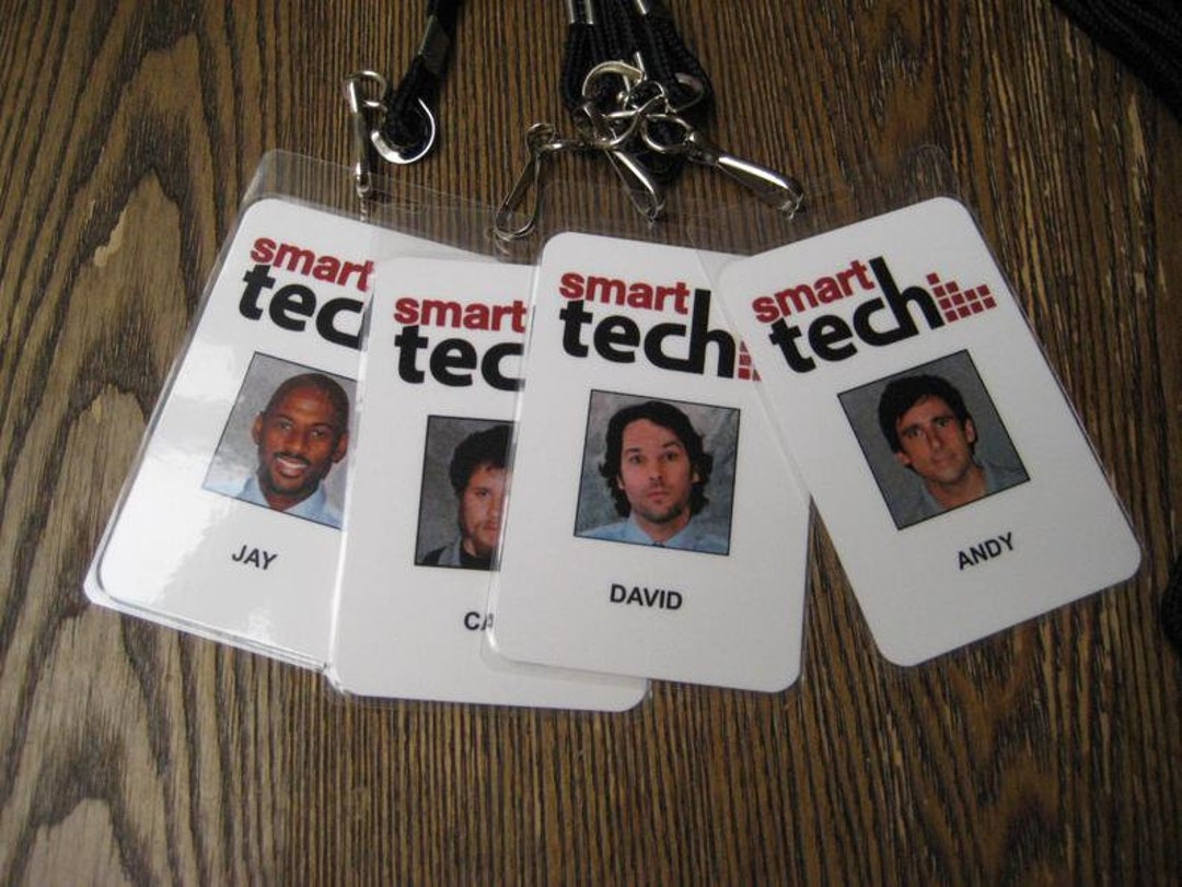 The 40 Year Old Virgin Smart Tech I.d's Badges ( Set of 4 ) - Etsy