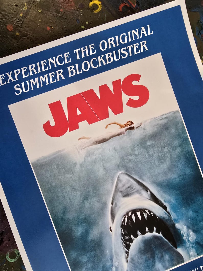 JAWS 11" X 17" Collector's Movie Poster ( T2 ) B2G1F - Etsy