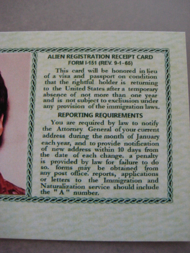 SCARFACE MOVIE Tony Montana Green Card Screen Accurate - Etsy