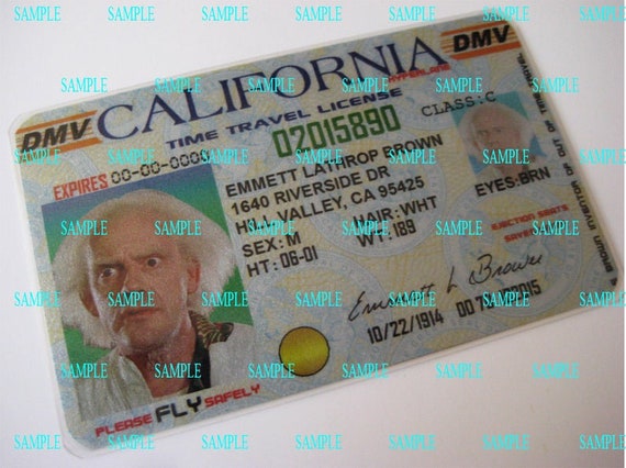Back to the Future Doc Emmett Brown Time Travel License - Etsy