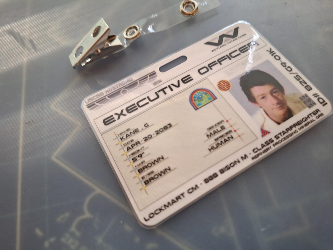 Alien USCSS Nostromo Kane I.D. Badge Cosplay Novelty - Etsy
