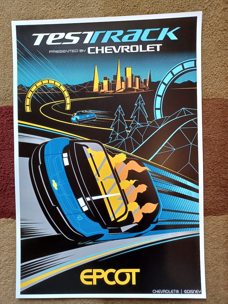 Epcot Test Track ( 11" X 16" ) Collector's Poster Print B2G2F - Etsy