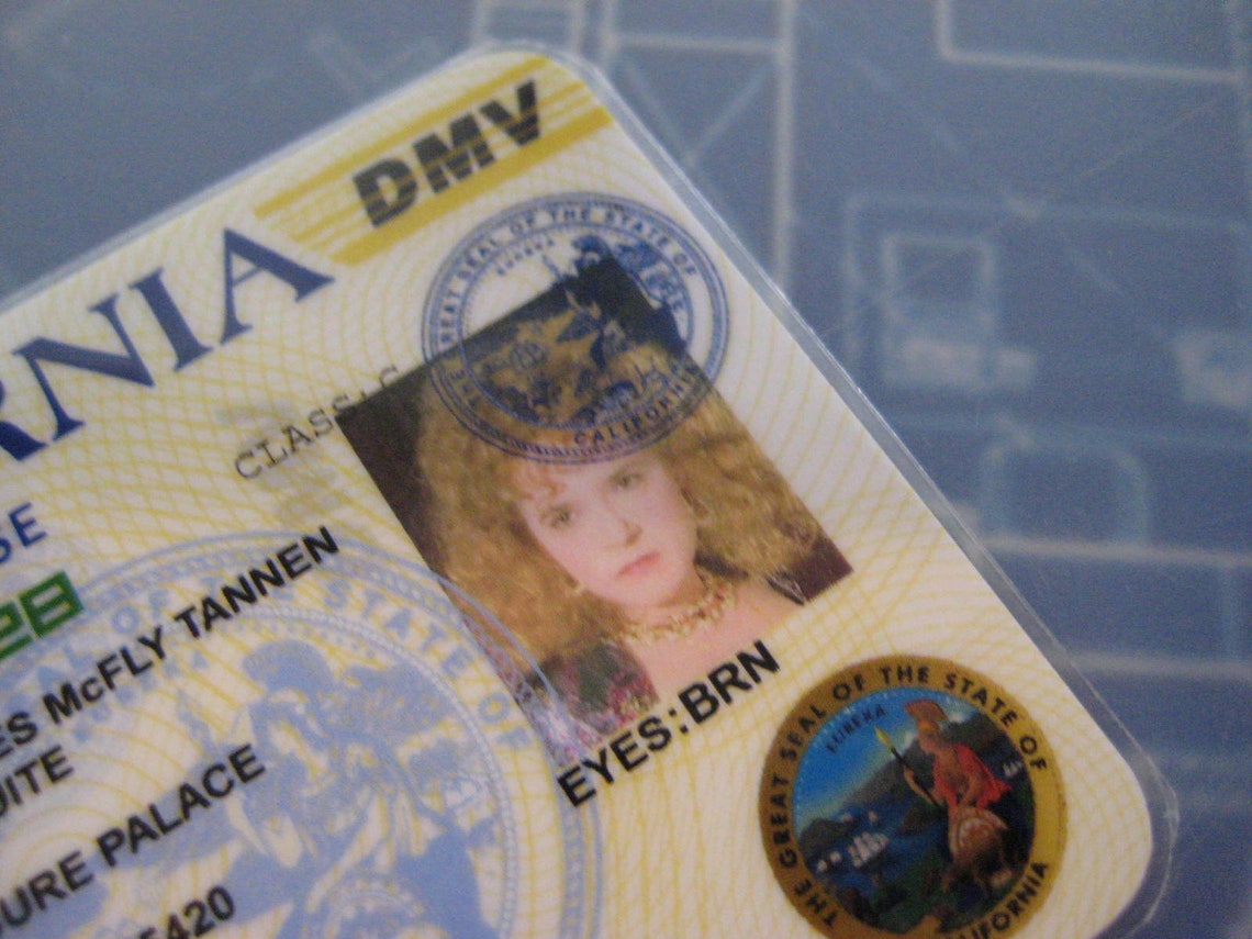 Back to the Future 2 Lorraine Tannen License Prop Cosplay | Etsy