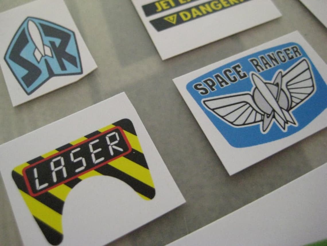 Toy Story Buzz Lightyear Action Figure Replacement Stickers | Etsy