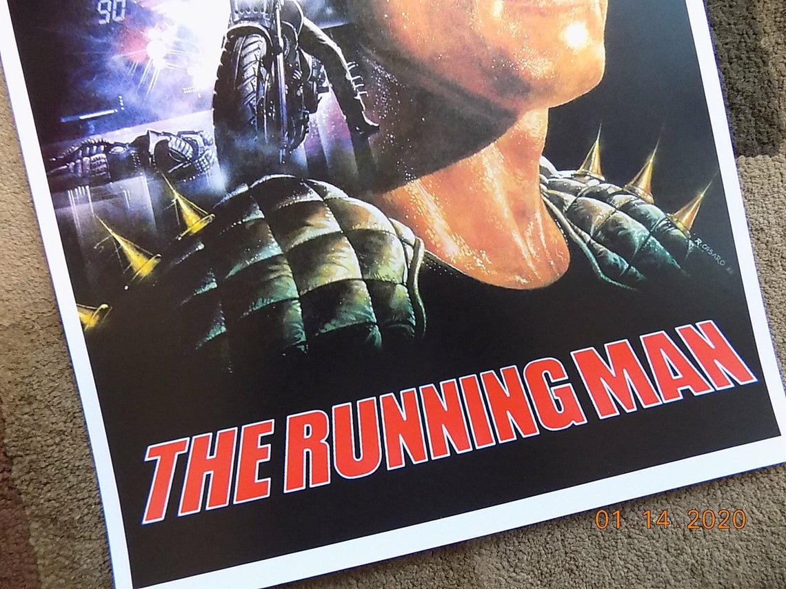 The Running Man 11" X 17" Collector's Movie Poster ( T1 ) B2G1F - Etsy