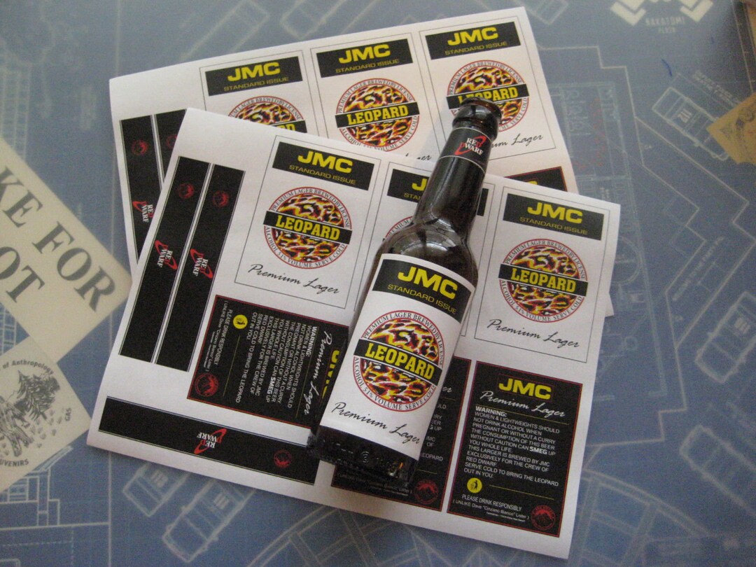 Red Dwarf - Custom Made ( JMC Beer ) Bottle Labels Set of Six - Etsy