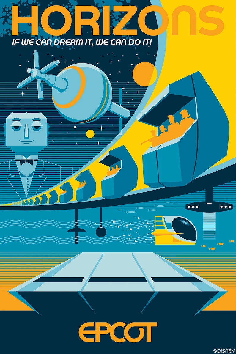 Epcot HORIZONS ( 11" X 16" ) Collector's Poster Print B2G2F - Etsy