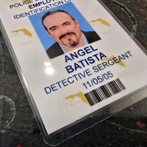 Dexter TV Series Sgt. Angel Batista Miami Metro Laminate I.D. Badge ...