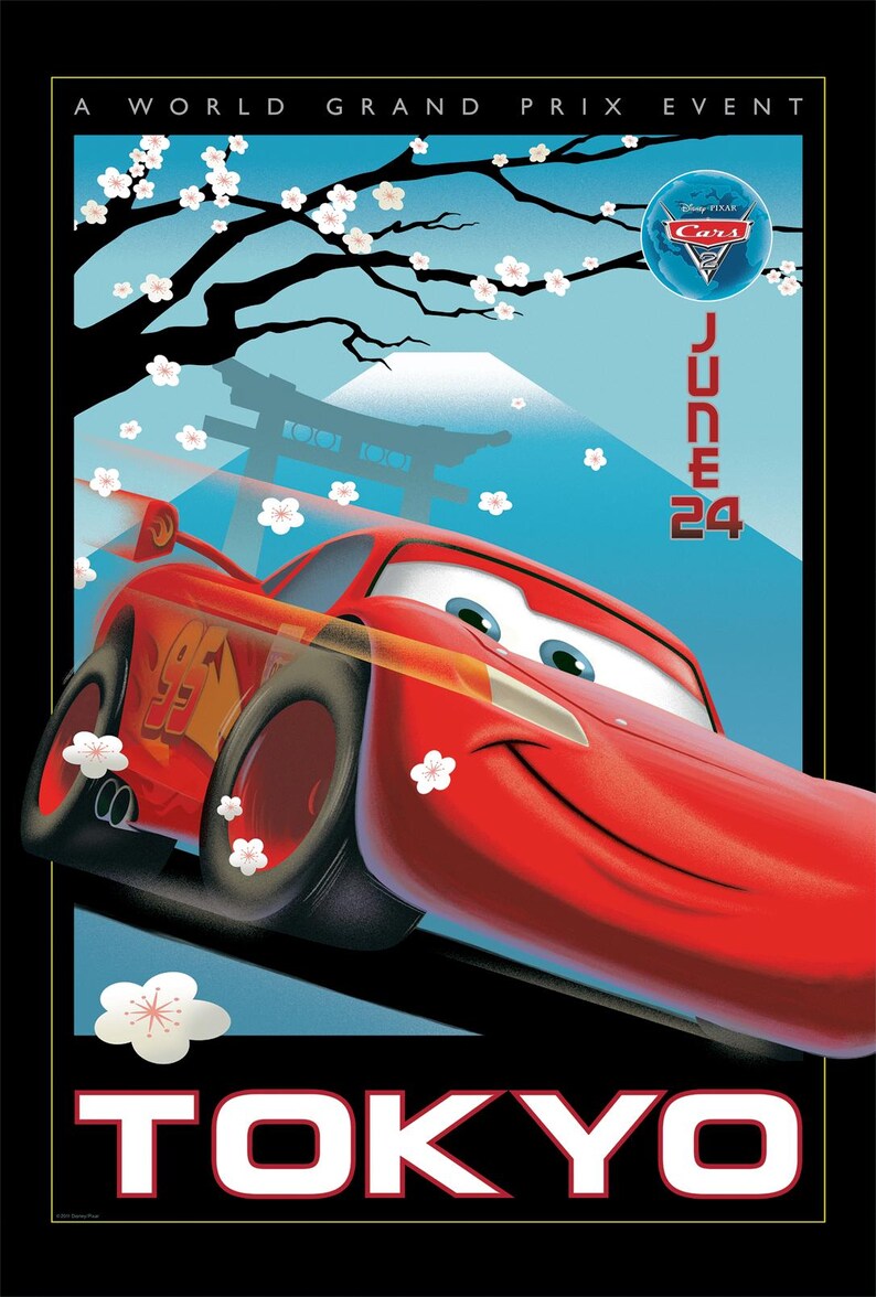 Disney Pixar Cars 11" X 17" Tokyo Collector's Movie Poster B2G1F - Etsy