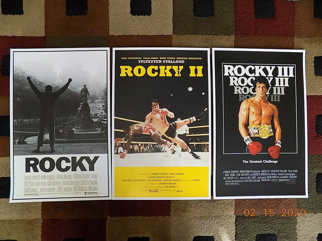 Rocky 11" X 17" Collector's Movie Posters ( Set of 3 ) - Etsy