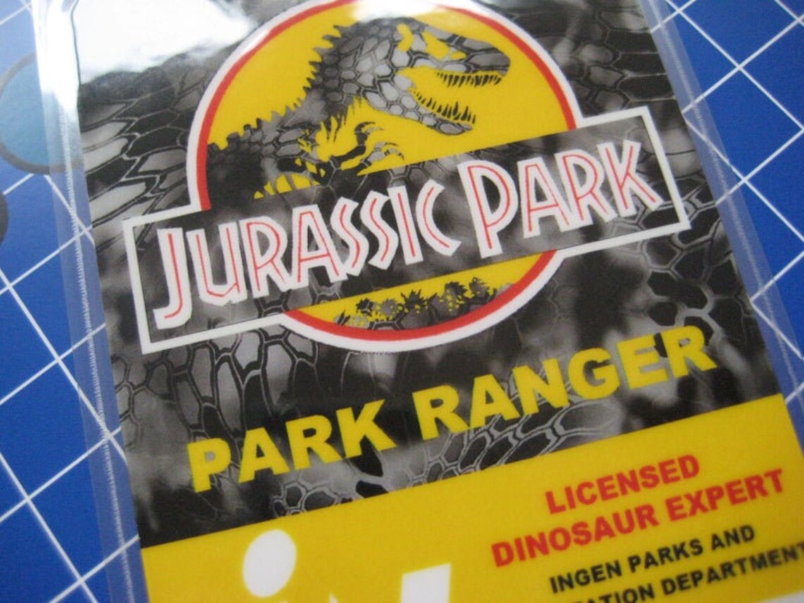 Jurassic Park Park Ranger Prop I.D. Badge T2 B3G1F - Etsy