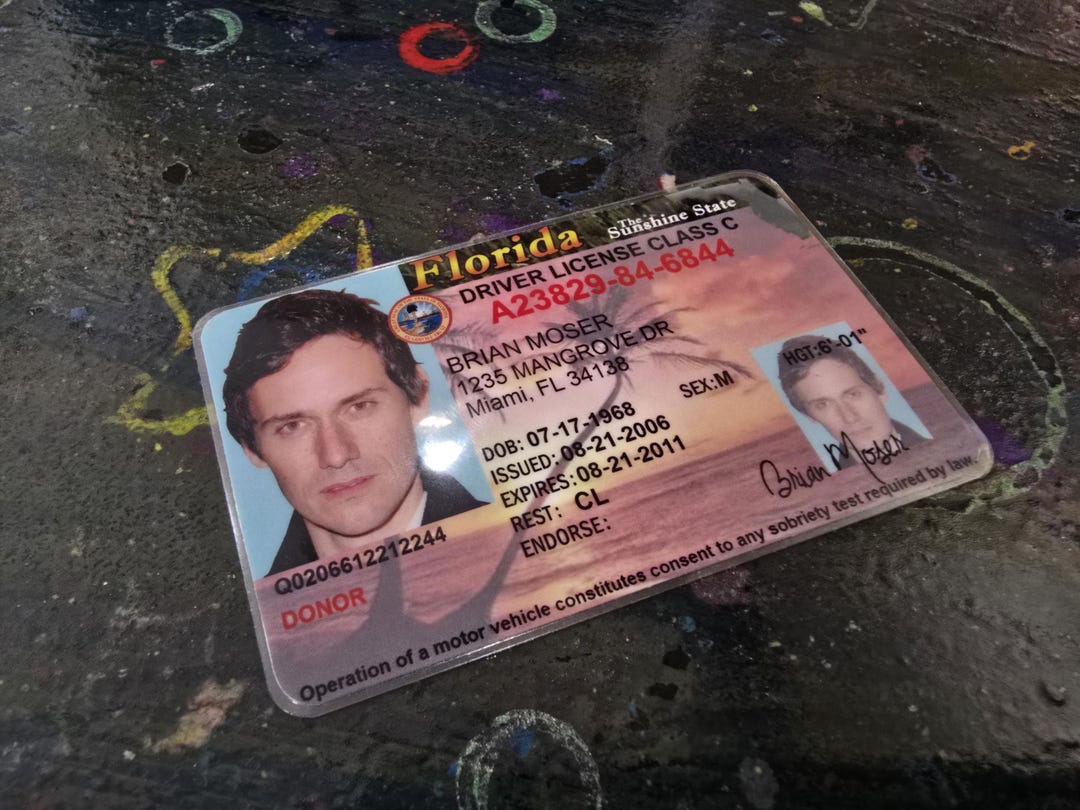 Dexter TV Series Brian Moser Ice Truck Killer Driver's License Cosplay ...
