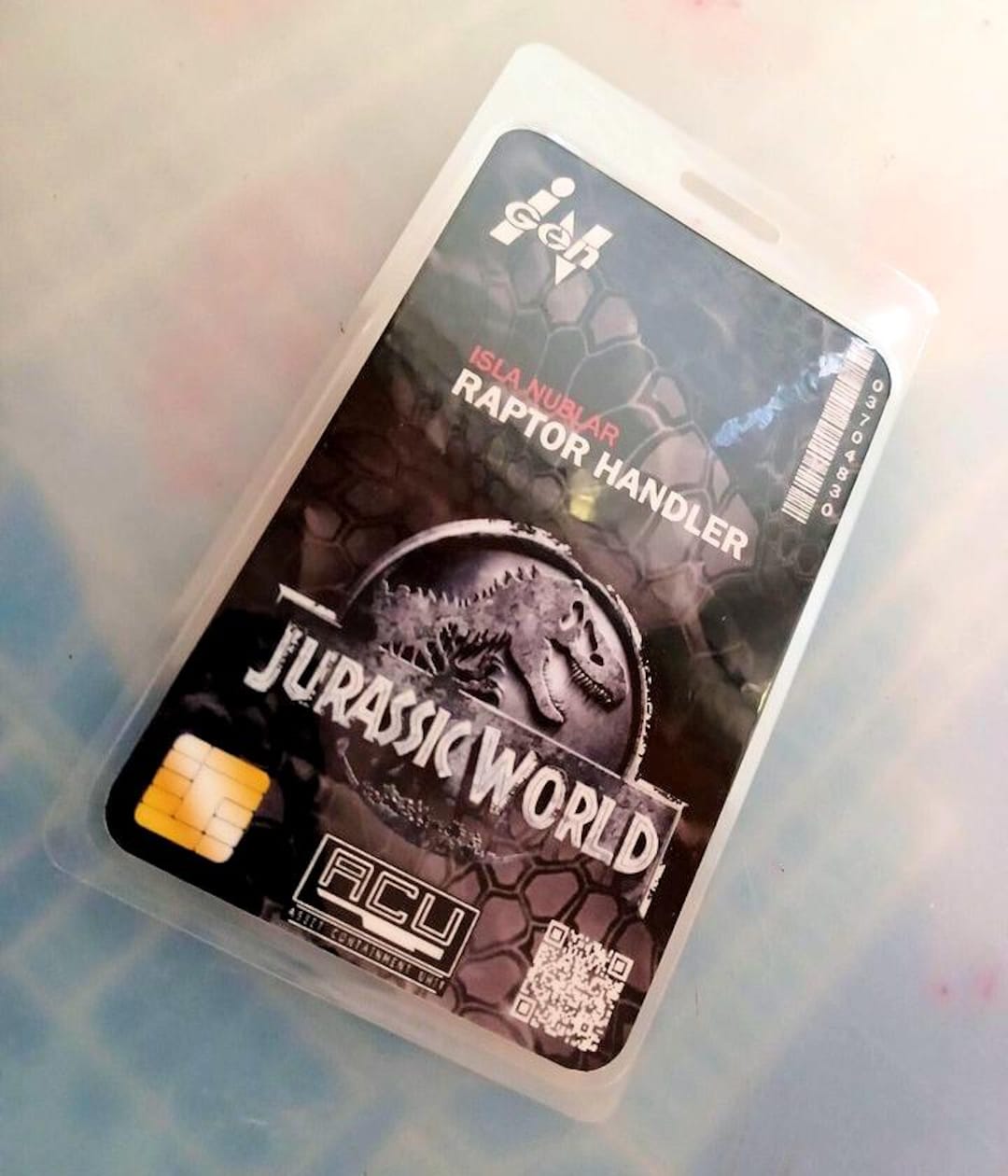 Jurassic Park Custom Made Raptor Handler I.D. Badge Prop Cosplay ...