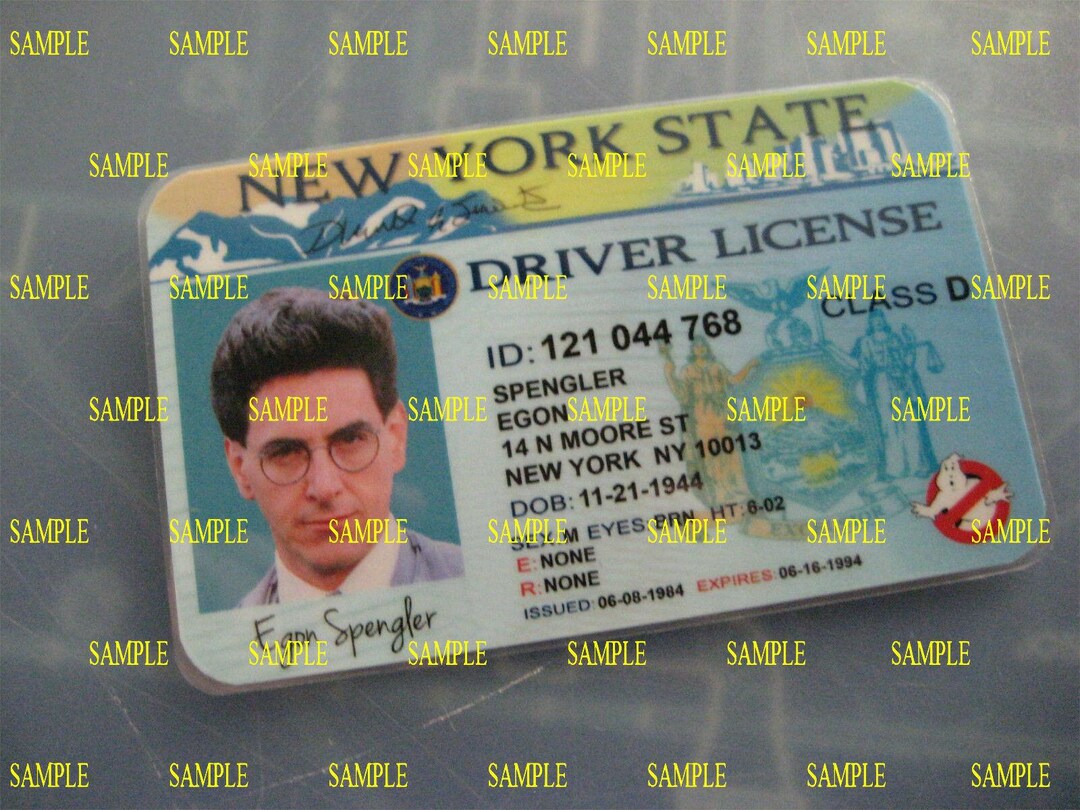 Ghostbusters Custom Made Dr. Egon Spengler Drivers License Prop Cosplay ...