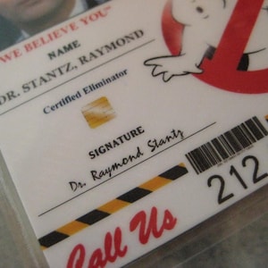Ghostbusters 1984 Raymond Stantz I.D. Badge B3G1F - Etsy