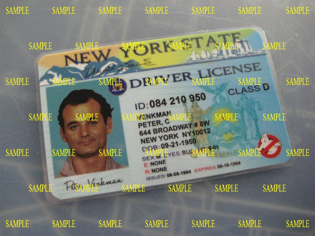 Ghostbusters Custom Made Dr. Peter Venkman Drivers License Prop Cosplay ...