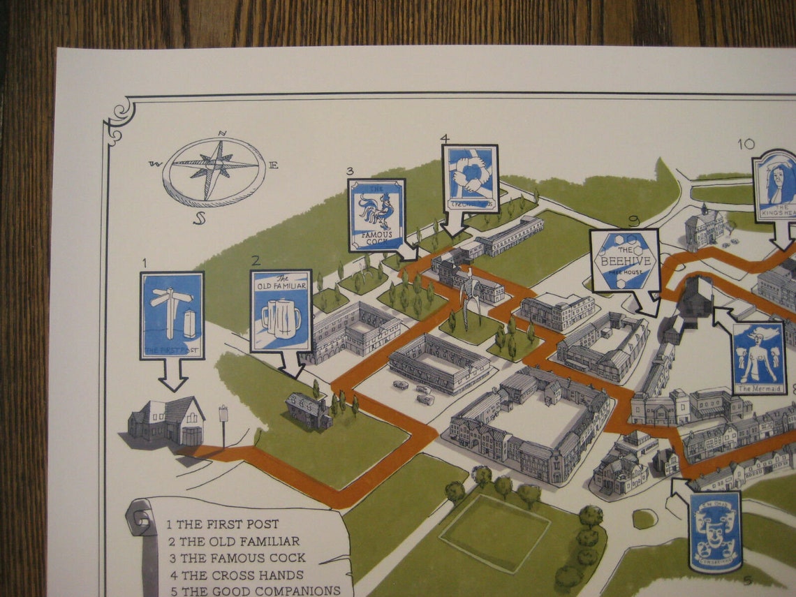 The World's End 11" X 17" Pub Crawl Map Collector's Movie Poster B2G1F ...