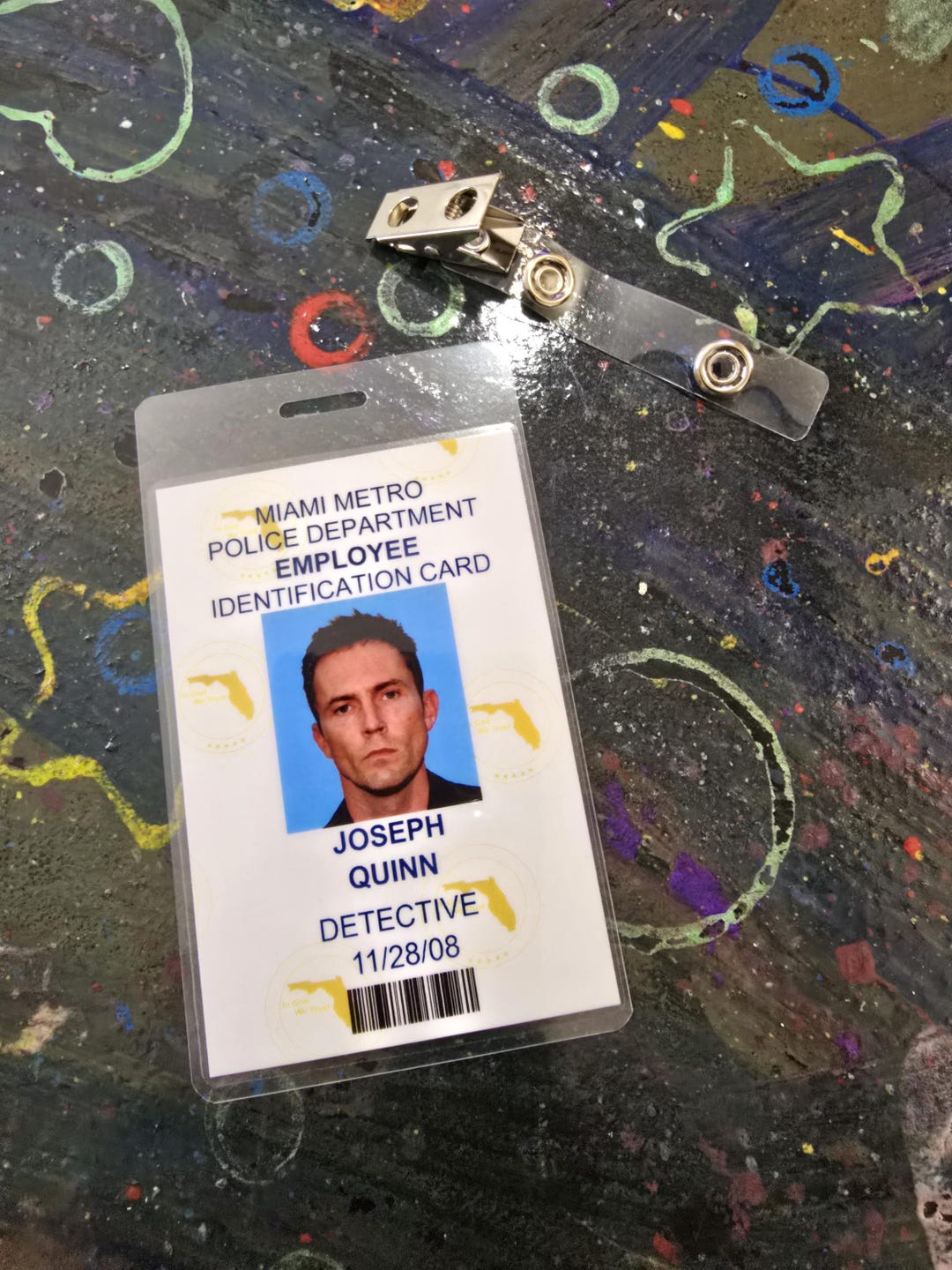 Dexter TV Series Joseph Quinn Miami Metro Laminate I.D. Badge Cosplay ...