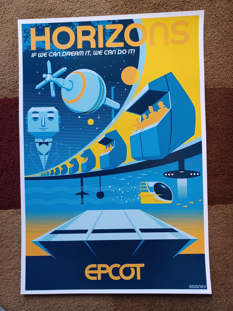 Epcot HORIZONS ( 11" X 16" ) Collector's Poster Print B2G2F - Etsy