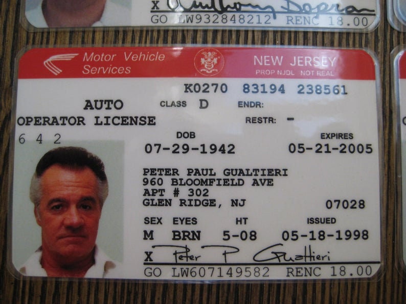 The Sopranos Prop Driver License's Set of Four NOT | Etsy
