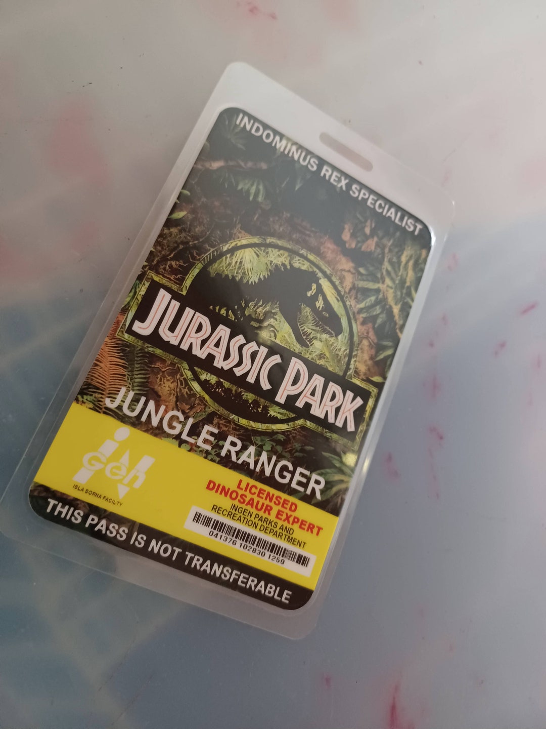 Jurassic Park Indominus Rex Specialist I.D. Badge - Etsy