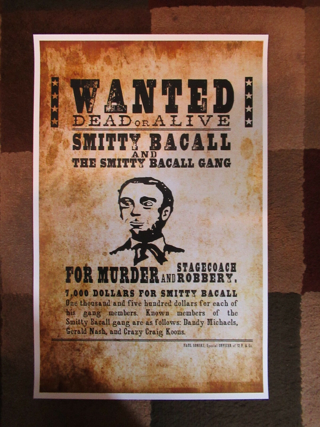 Django Unchained ( 11" X 17" ) Smitty Bacall Wanted Collector's Poster ...