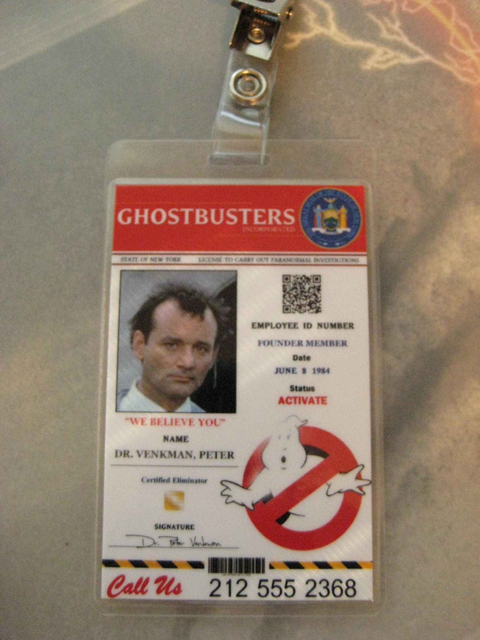 Ghostbusters 1984 Peter Venkman I.D. Badge B3G1F - Etsy