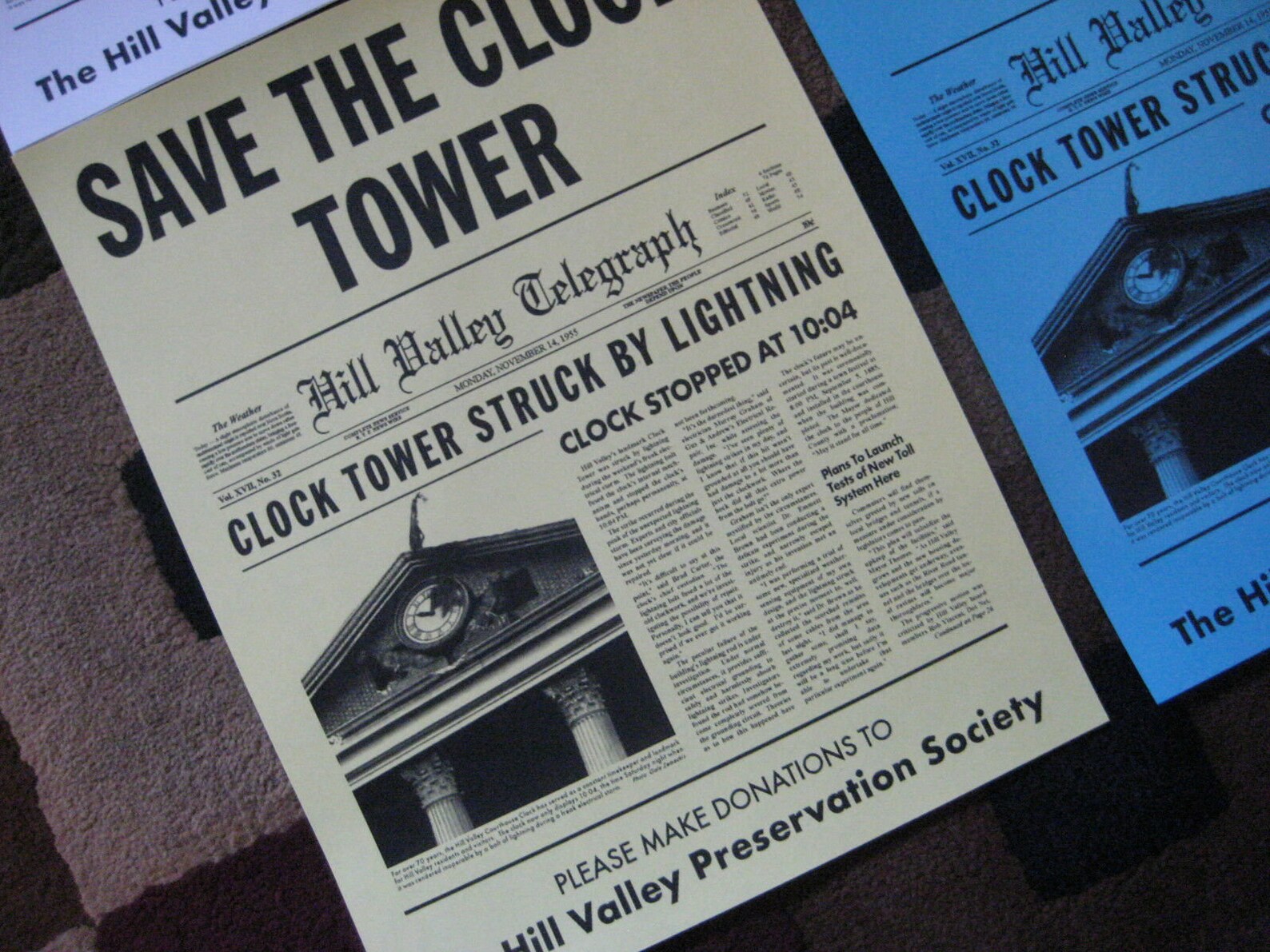Back to the Future Save the Clock Tower Flyers 8.5 x | Etsy