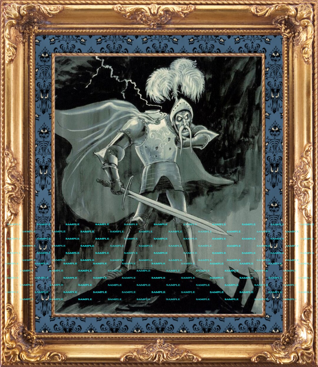 Disney Haunted Mansion 11x12.75 Knight Poster Spooky Wall Art Decor T2 ...