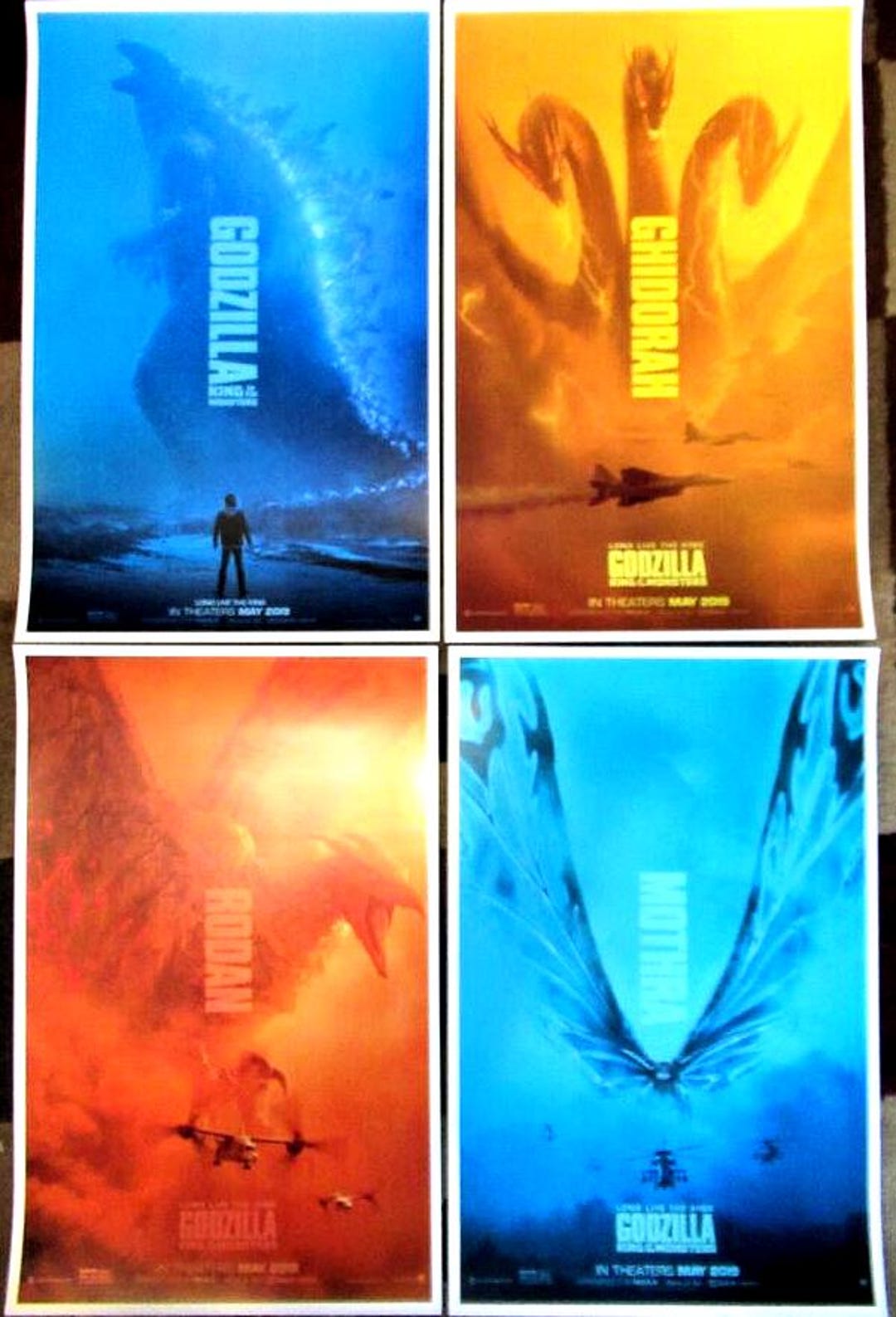 Godzilla King of Monsters 11" X 17" Collector's Movie Posters ( Set of ...