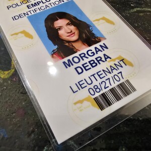 Dexter TV Series Debra Morgan Miami Metro Laminate I.D. Badge Cosplay ...