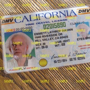 Back to the Future Doc Emmett Brown Time Travel License B3G1F - Etsy