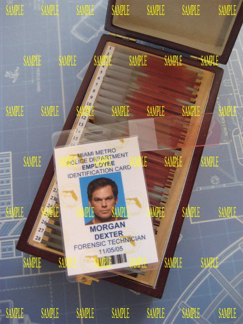 Dexter TV Series Dexter Morgan Miami Metro Laminate I.D. Badge Cosplay ...