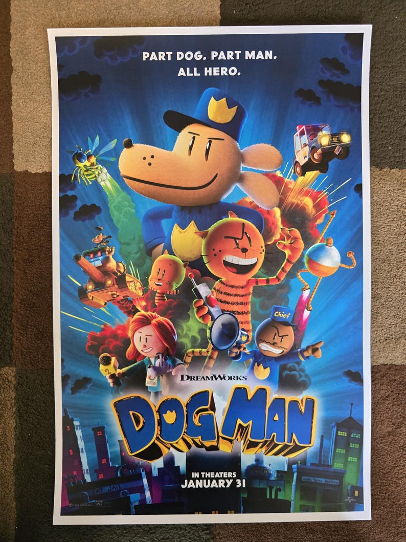 Dreamworks Dog Man 11" X 17" Collector's Movie Poster B2G1F ( T1 ) - Etsy