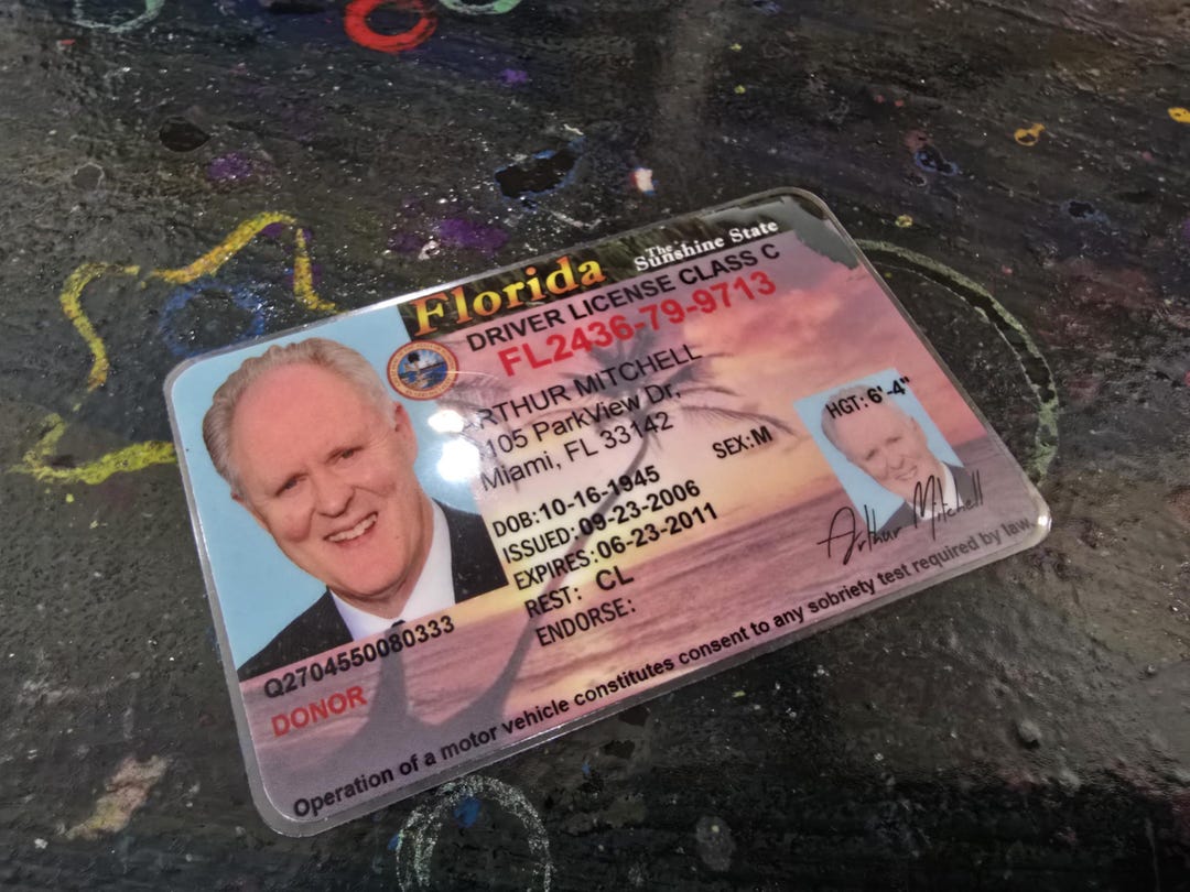 Dexter Arthur Mitchell Driver's License the Trinity Killer Prop Cosplay ...