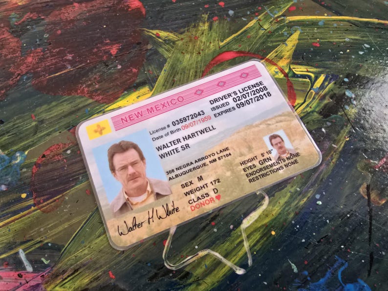 Breaking Bad Walter White Drivers License Prop Cosplay Novelty - Etsy