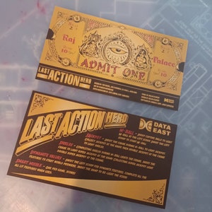 The Last Action Hero Pinball Machine Instruction Cards / Apron Cards - Etsy