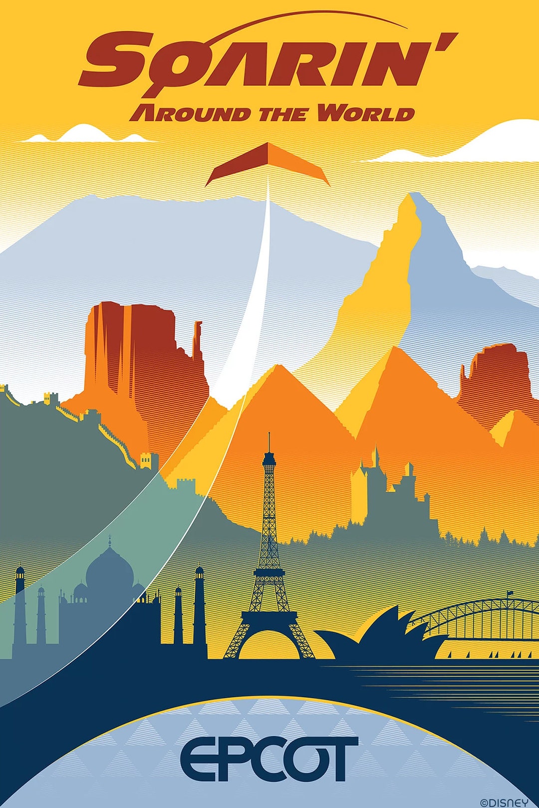 Epcot Soarin ( 11" X 16" ) Collector's Poster Print B2G2F - Etsy