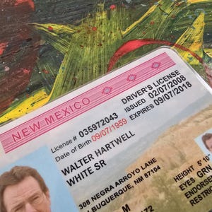 Breaking Bad Walter White Driver License Prop Unique Hand Made Cosplay ...