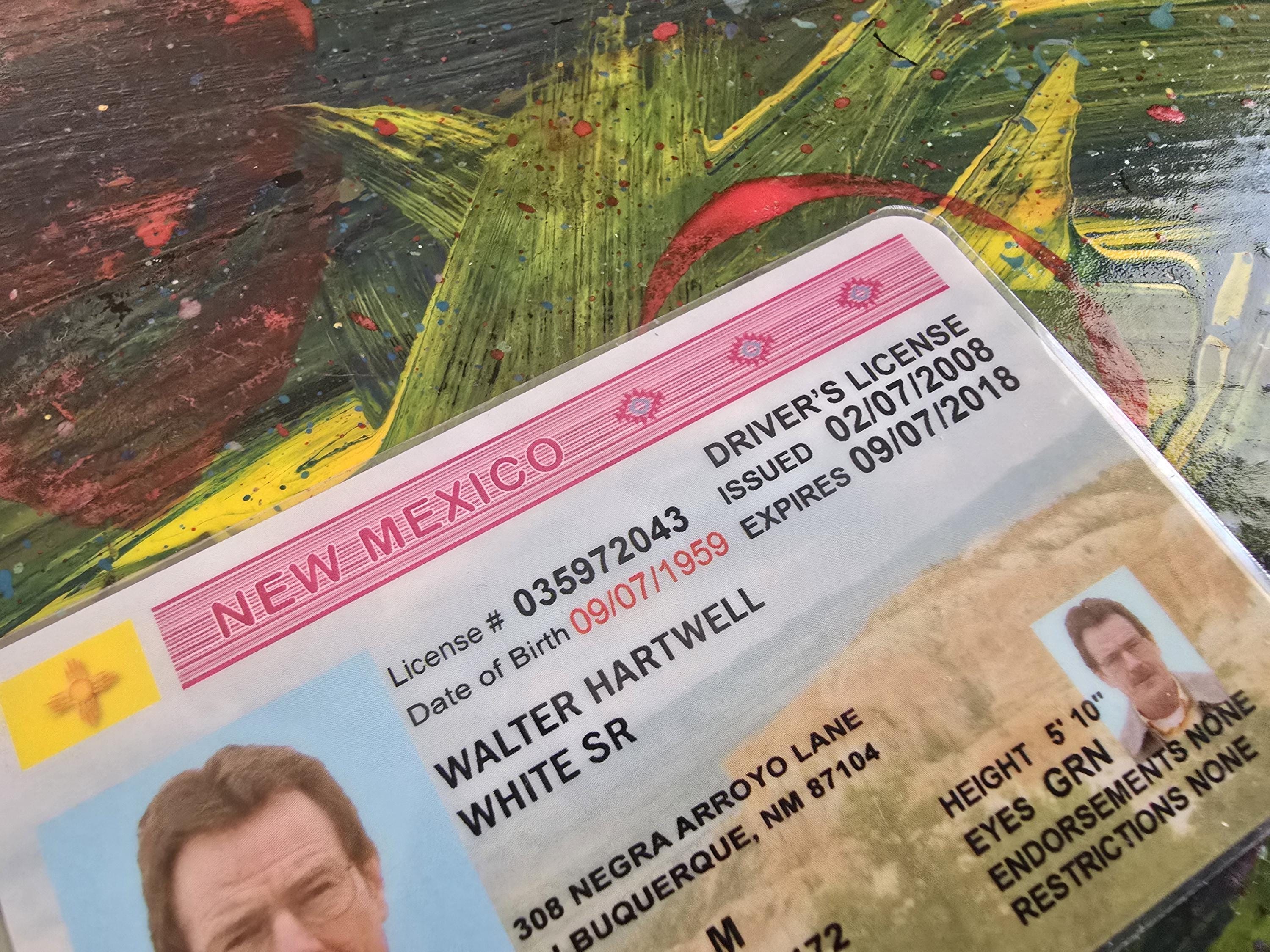 Breaking Bad Walter White Driver License Prop Unique Hand Made Cosplay ...