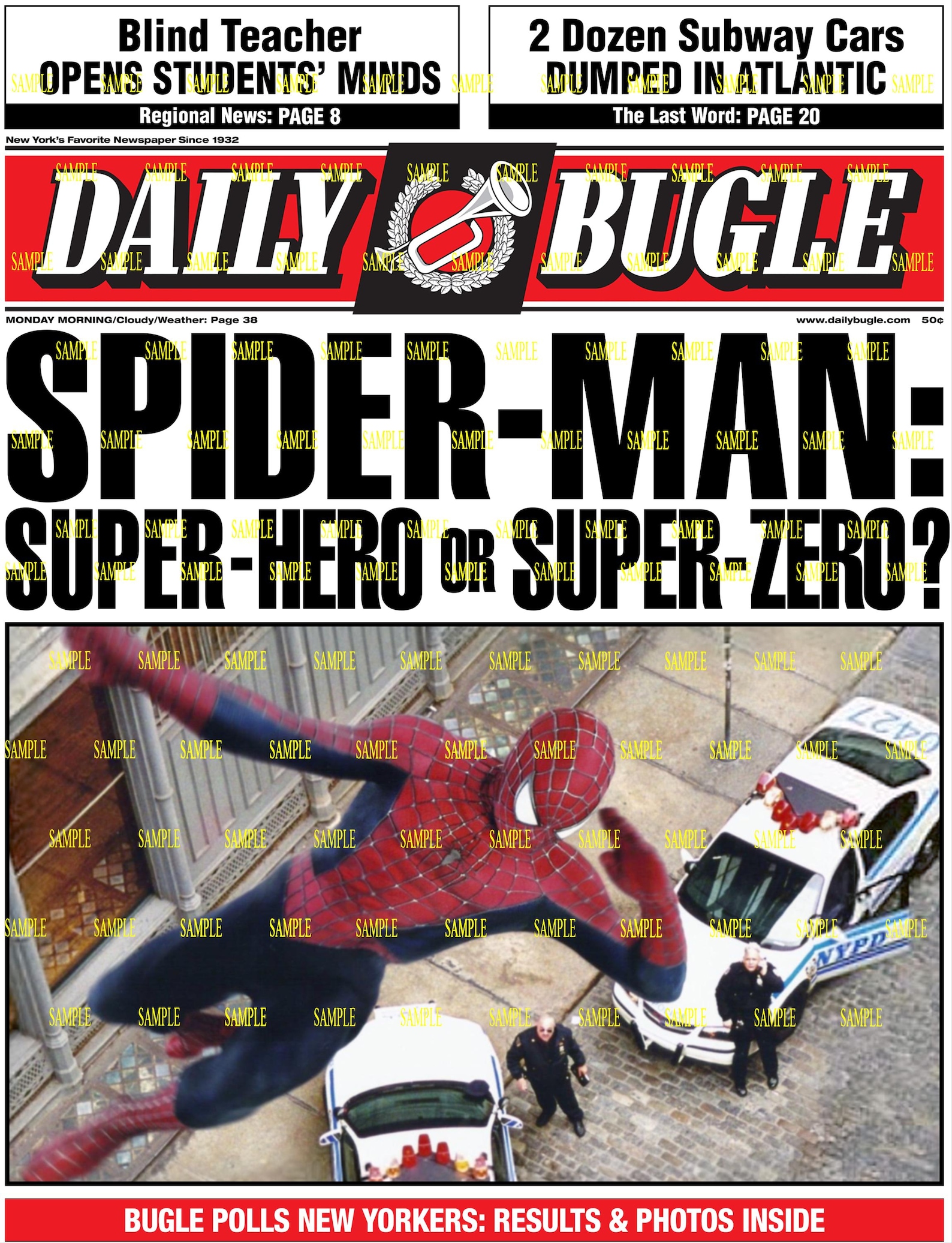 Marvel Spiderman Daily Bugle Front Page Posters ( Set of Four ) - Etsy