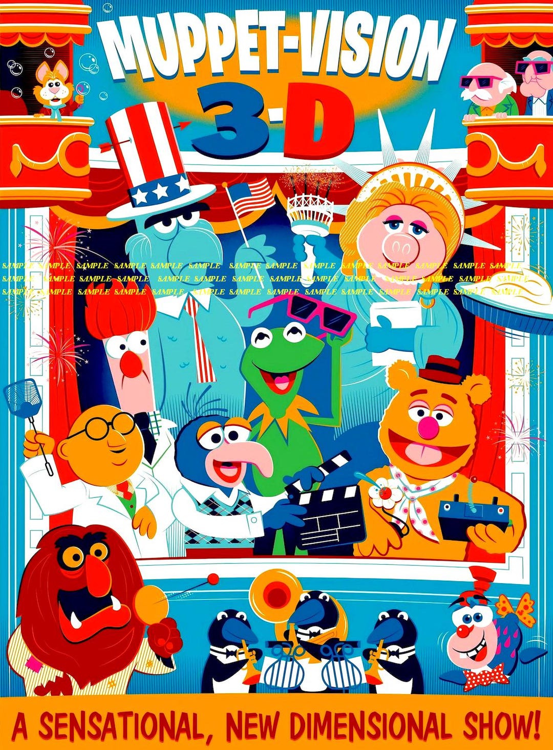 Disney Muppet-vision 3D 11" X 15.5" Collector's Poster B2G1F - Etsy