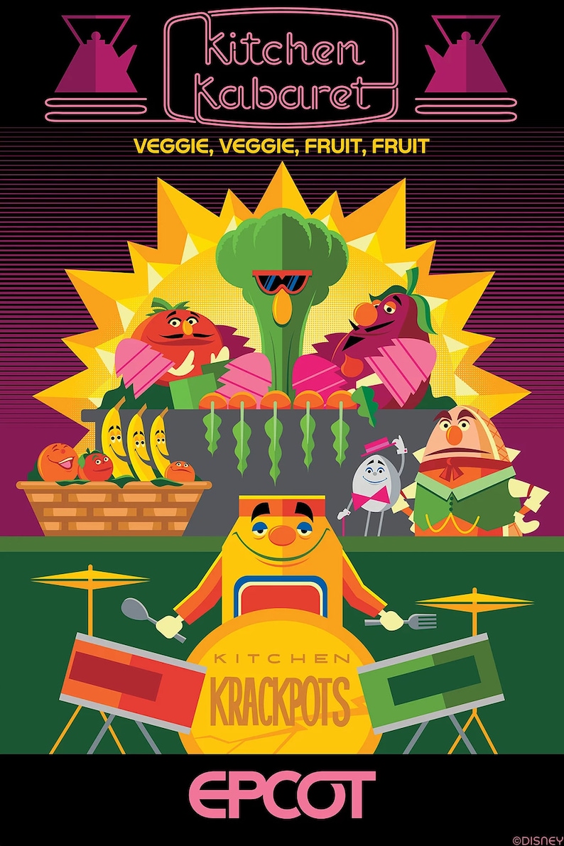 Epcot Kitchen Kabaret ( 11" X 16" ) Collector's Poster Print B2G2F - Etsy