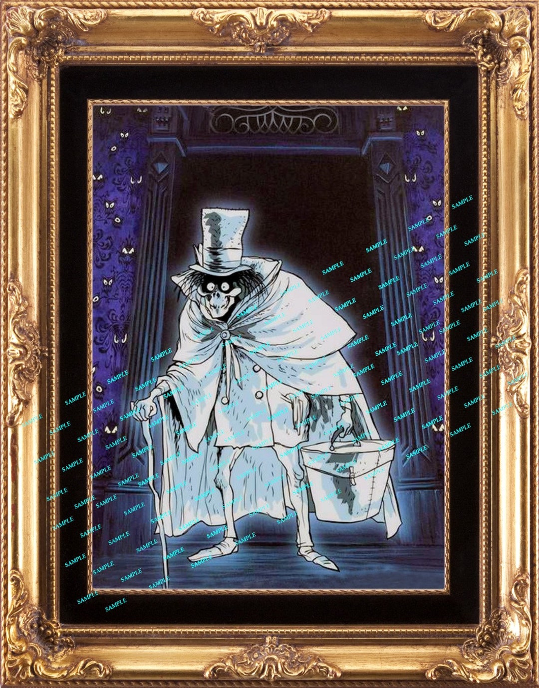 Disney Haunted Mansion 11x14 Hatbox Ghost Poster Spooky Wall Art ...