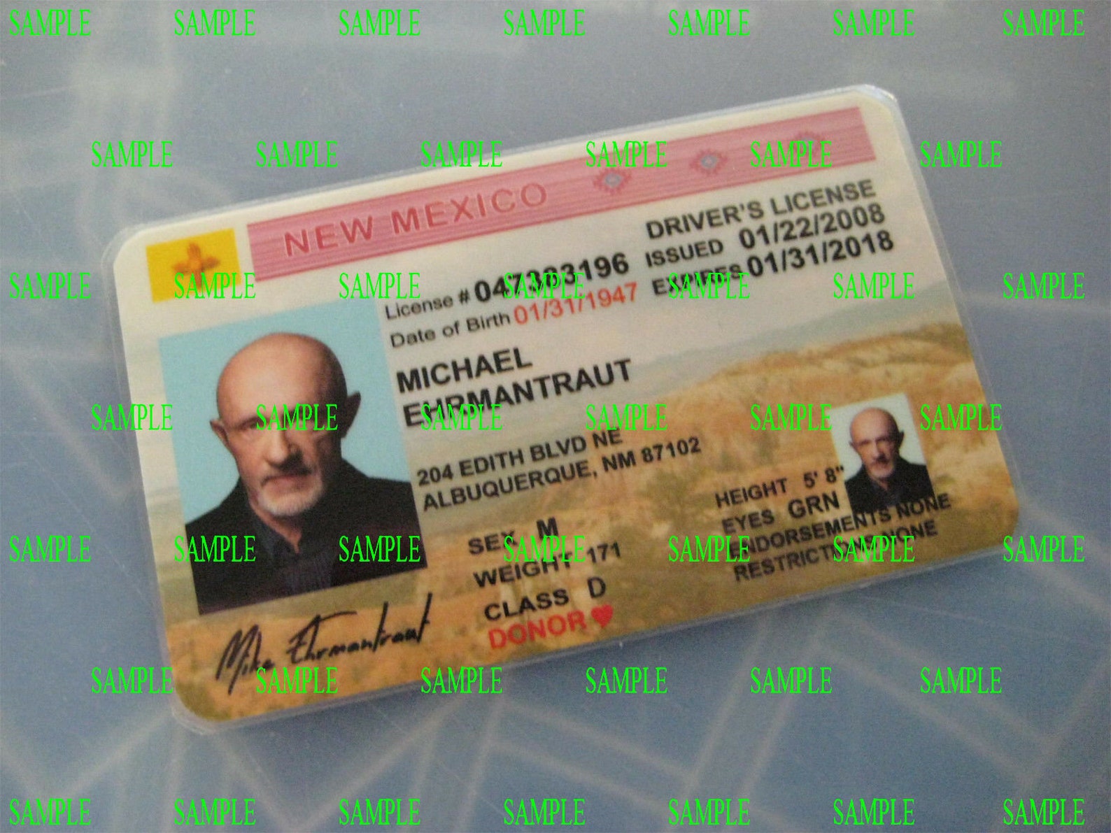 Breaking Bad Mike Ehrmantraut Driver License - Etsy UK