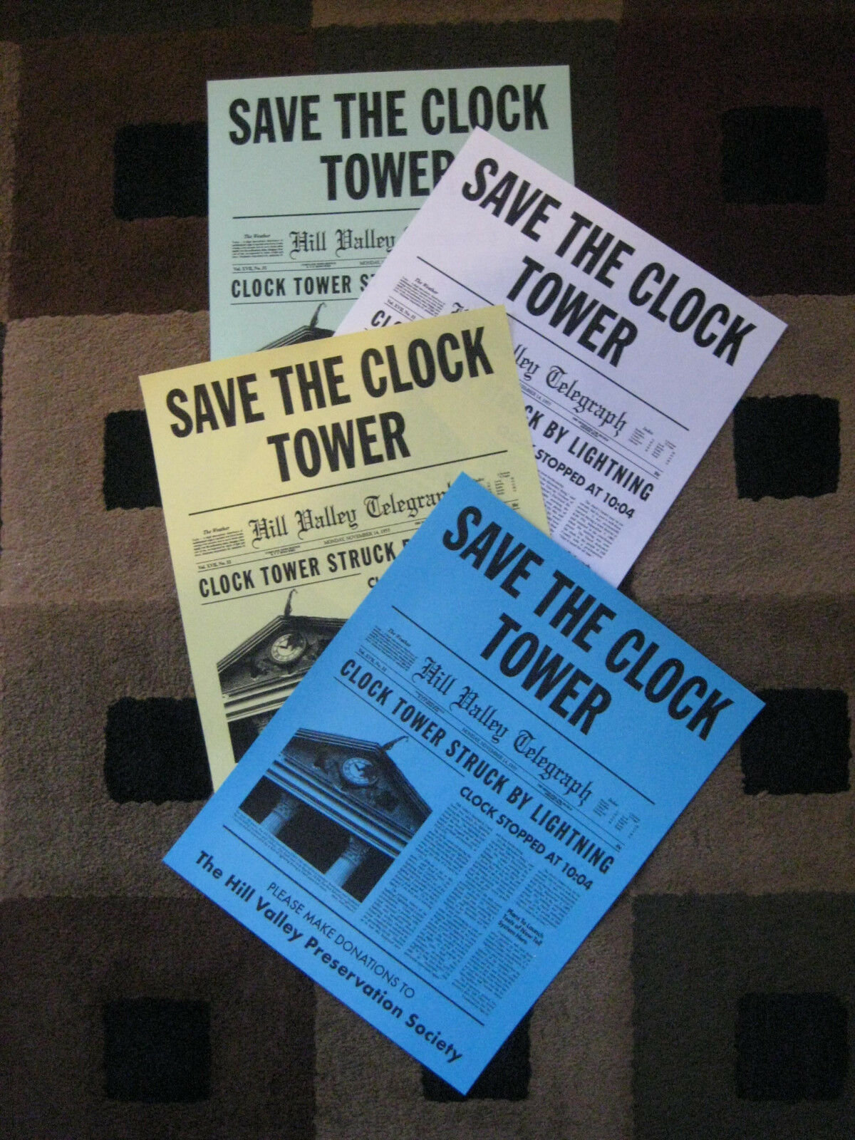 Back to the Future Save the Clock Tower Flyers 8.5 x | Etsy