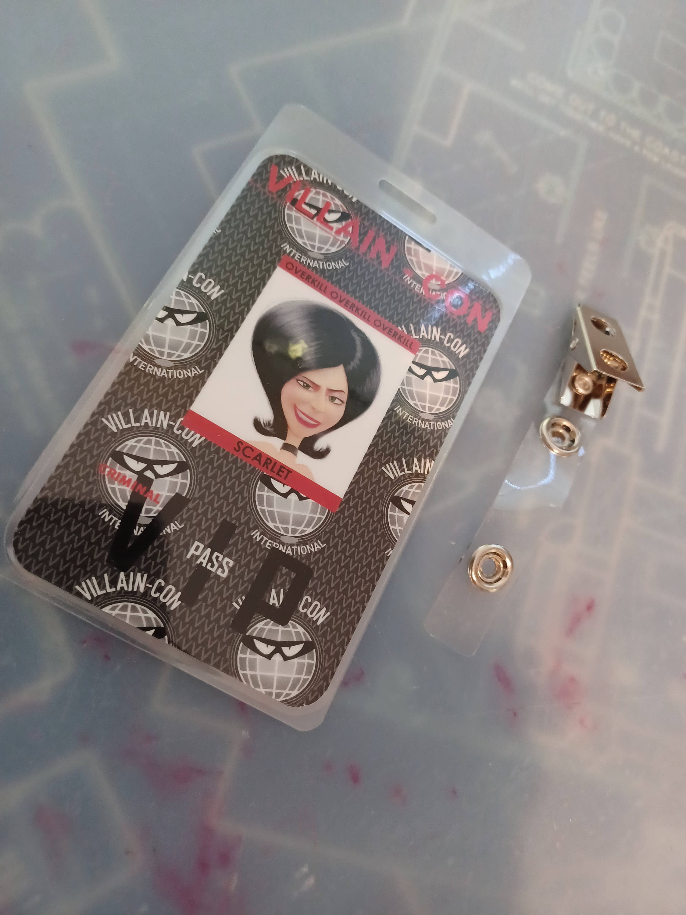 Minions - Scarlet Overkill - Custom Made - Villain Con - I.D. Badge ...